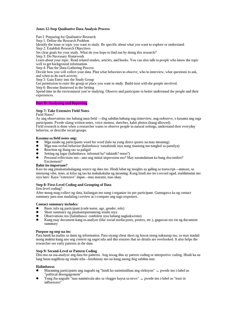 Analysis Method For Quali Part Q | PDF | Data | Qualitative Research