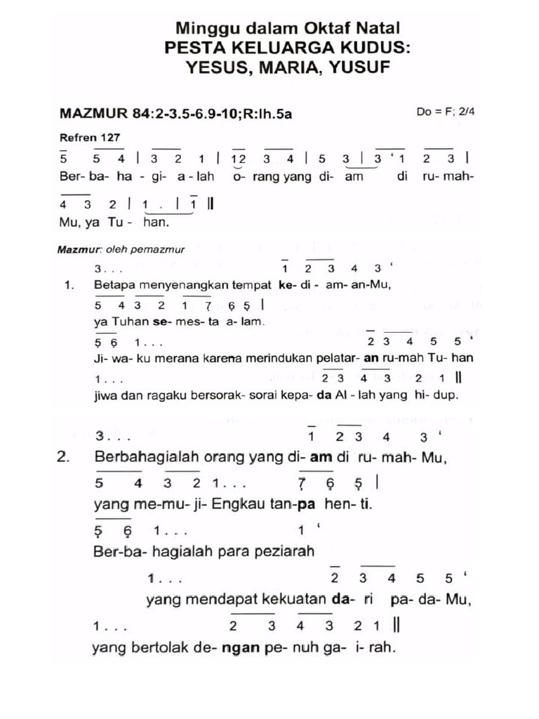 MAZMUR OKTAF NATAL 29 DES 2024 | PDF