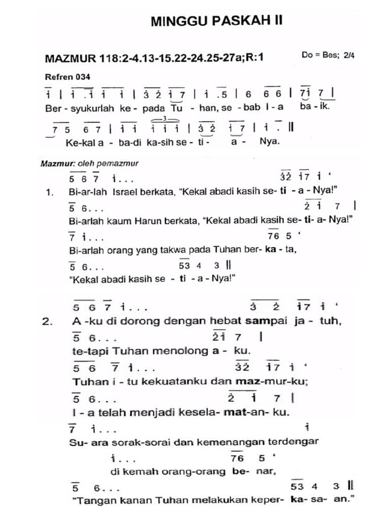 Mazmur Paskah Ii 27 Apr 2025 | PDF