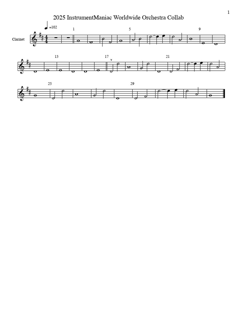 Clarinet - 2025 IM Collab | PDF