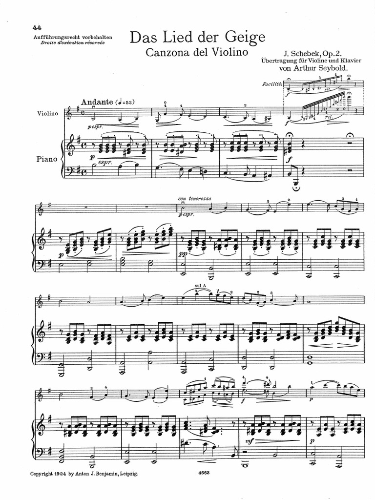 IMSLP843977-PMLP1327860-Schebek Lied Der Geige (Ohne ST) | PDF