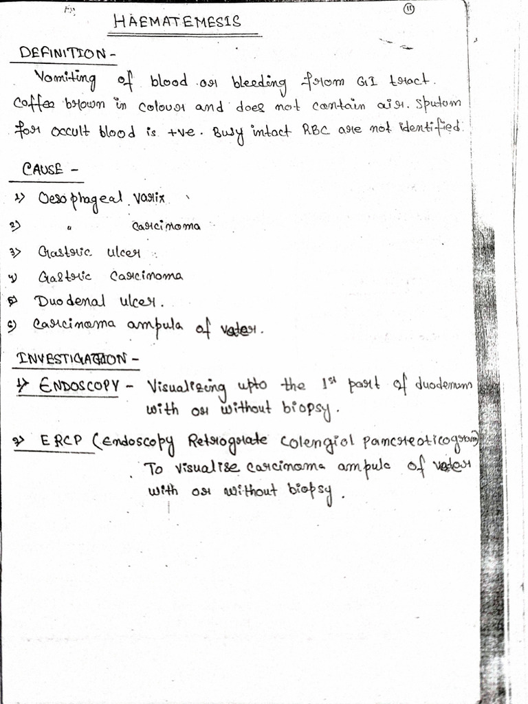 HAEMATEMESIS | PDF