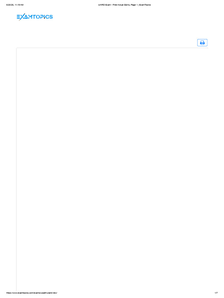 UiARD Exam - Free Actual Q&as, Page 1 - ExamTopics | PDF | Computer Programming | Computing