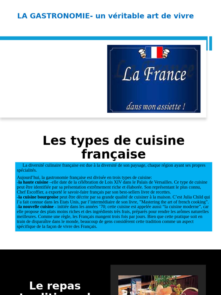 Proiect-gastronomia franceza | PDF | Cuisine française | Cuisine