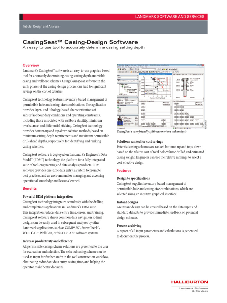 2012 10 Casing Seat Casing Design Software Data Sheet | PDF | Usability ...
