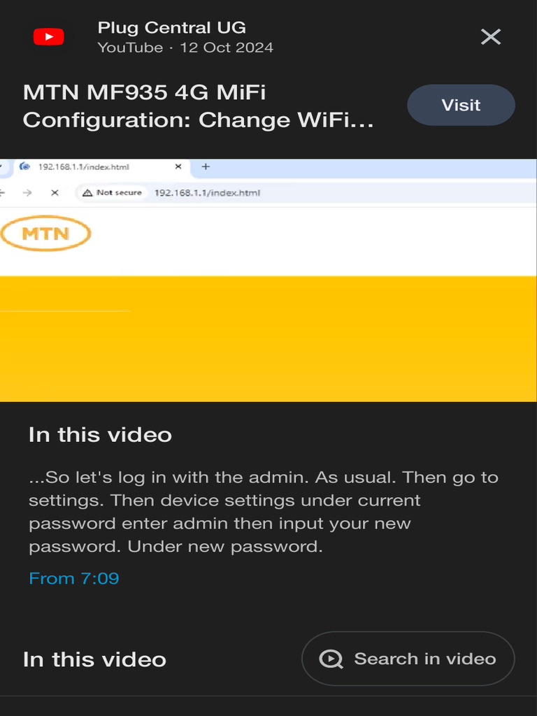 How To Change My Wi-Fi Password On MTN - Google Search | PDF