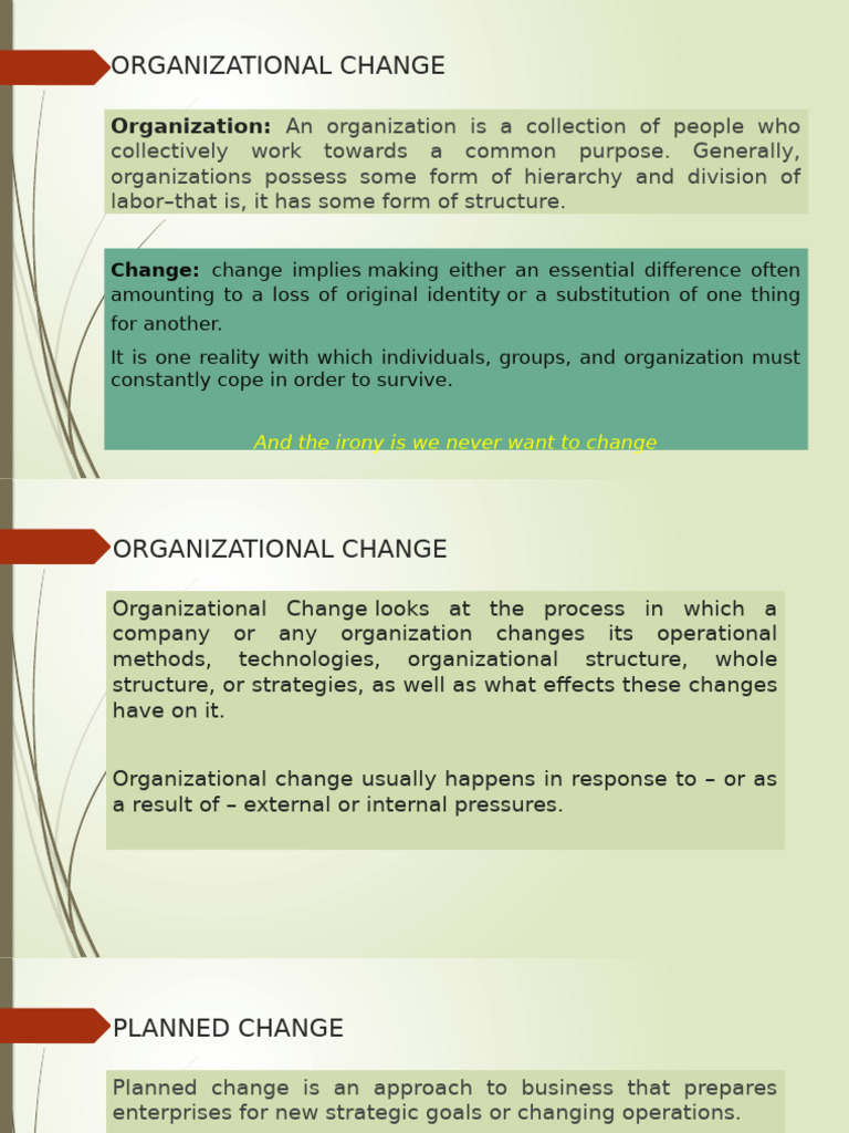 Organizational Change 2b1b6688 60f3 41e8 B80a 6c50947ddd43 | PDF ...
