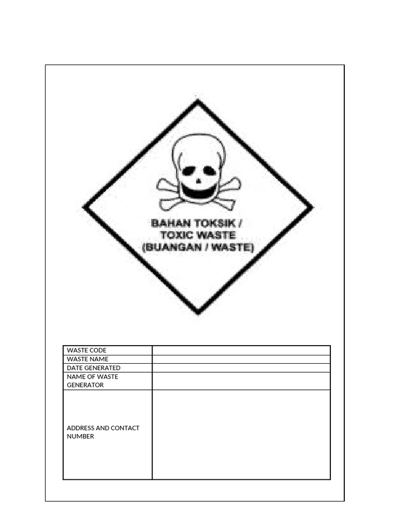 WG Toxic Waste Label | PDF