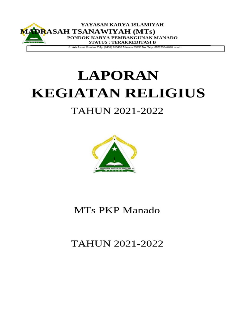Lapooran Kegiatan Religius | PDF