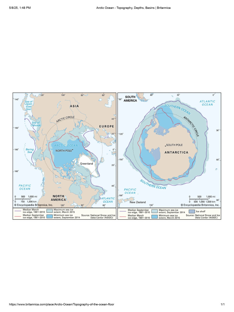 Arctic Ocean - Topography, Depths, Basins - Britannica | PDF