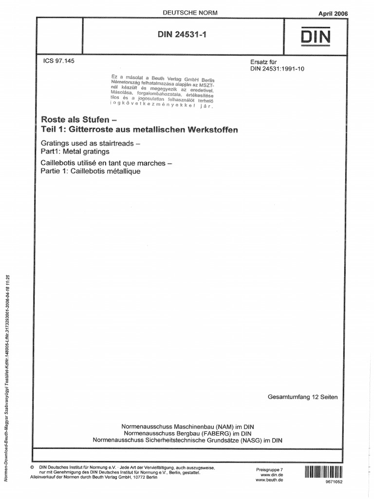 Din 24531-1 | PDF