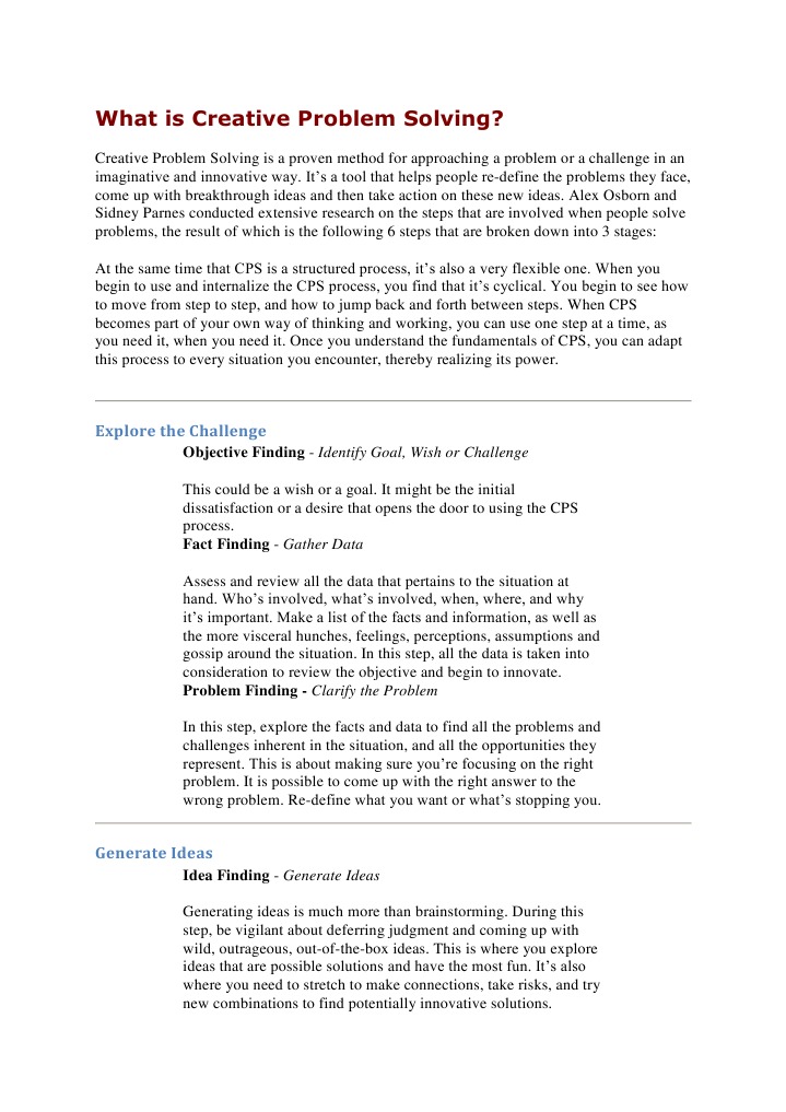 Mastering Creative Problem Solving | PDF | Creativity | Thought