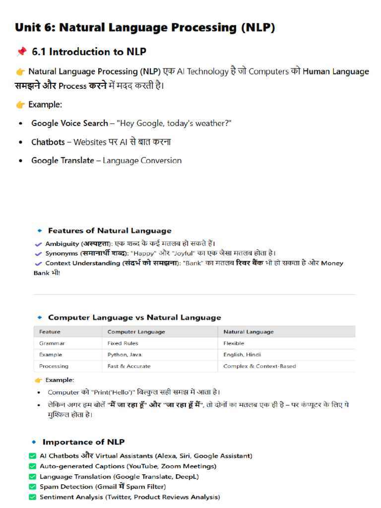 Unit-6 NLP | PDF