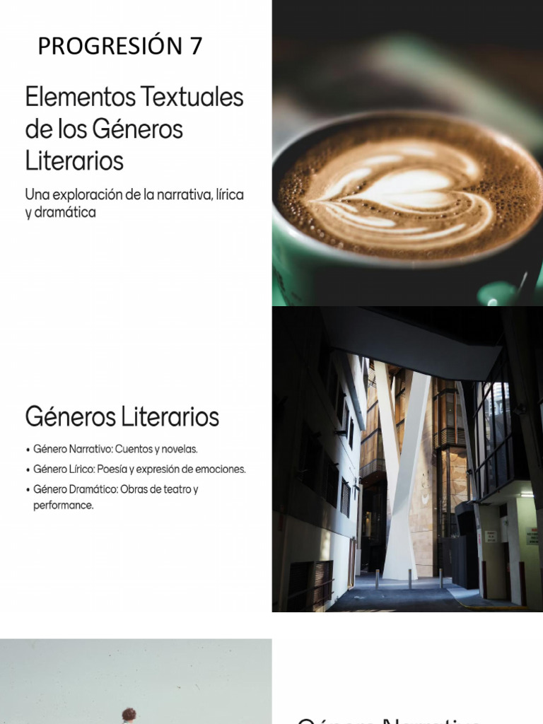 Progresión 7 Elementos Textuales de Los Géneros Literarios | PDF