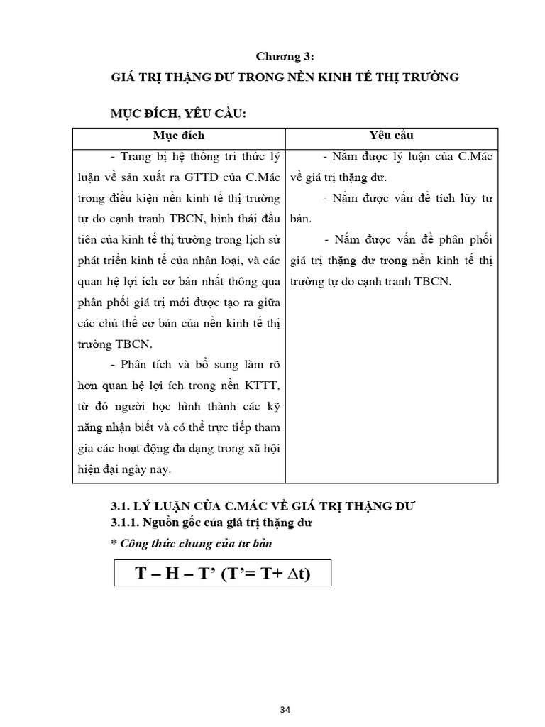 T' (T' T+ T) : Giá TR TH Nkinht TH NG M U: M Yêu C U | PDF