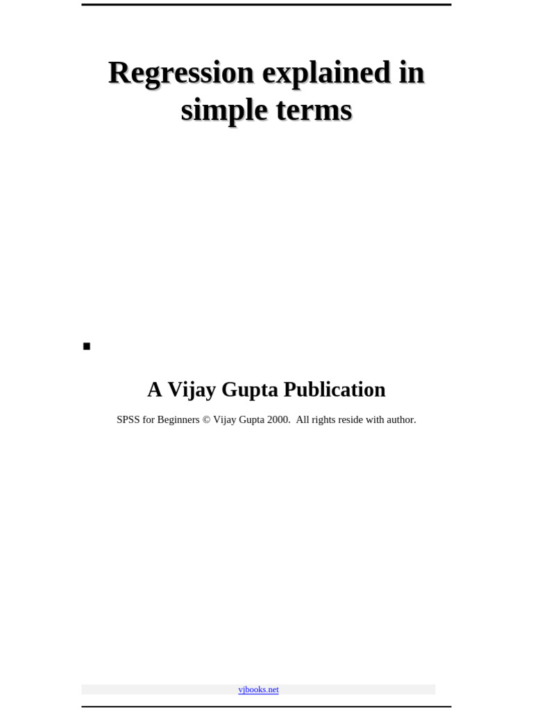 Regression Explained SPSS | PDF | Coefficient Of Determination | Regression Analysis