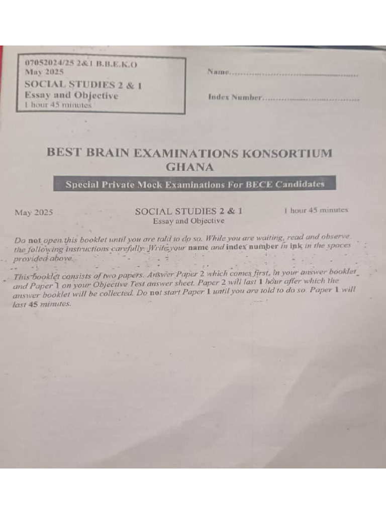 BEST BRAIN SOCIAL STUDIES, MAY 2025 ? | PDF