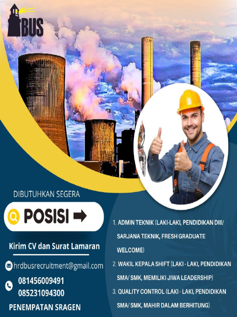 Iklan Loker PT Bina Utama Sakti | PDF