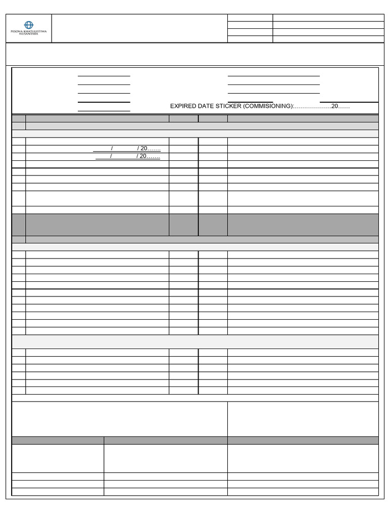 Template FORM P2H Handlift-Forklift | PDF