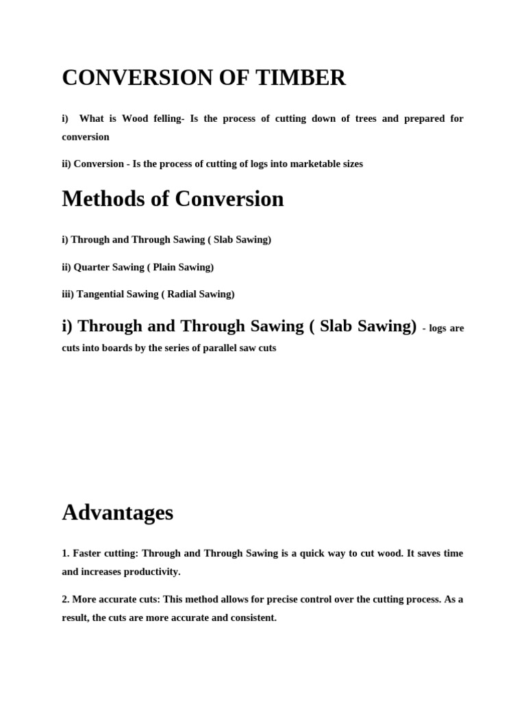 Conversion of Timber (Wtd) | PDF | Wood