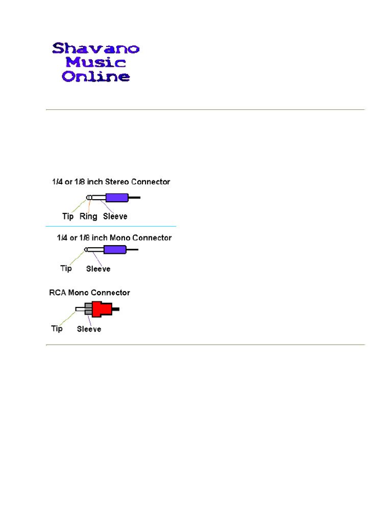 Guide to Common Splitter Cables | PDF