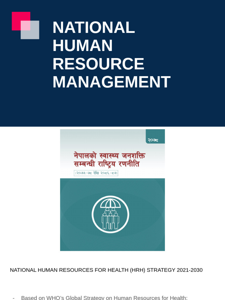 National Human Resource Management | PDF | Health Human Resources ...