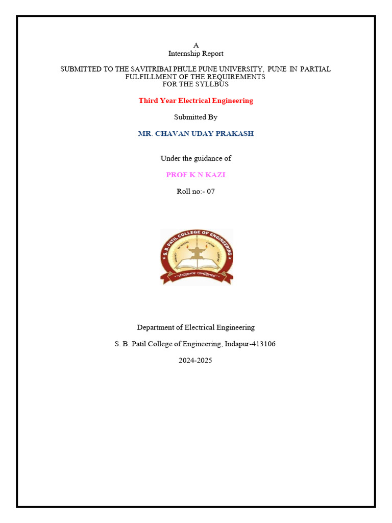 Uday Chavan Internship Report 1 | PDF | Matlab | Machine Learning