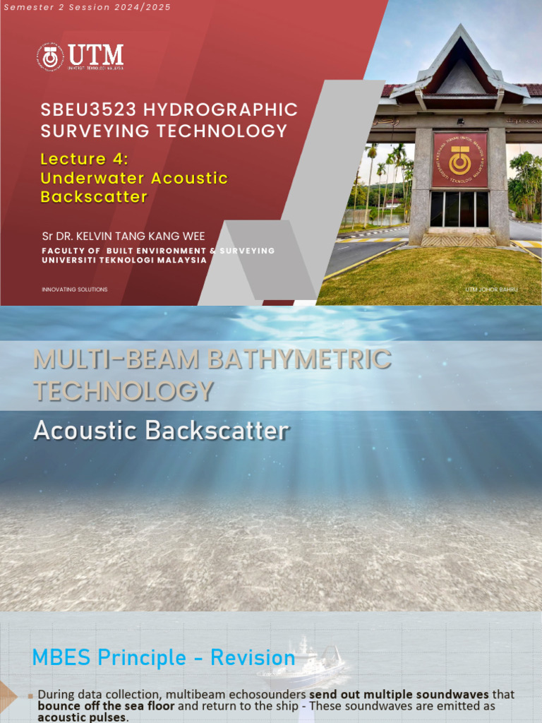 W4-Underwater Acoustic Backscatter | PDF | Sonar | Earth Sciences