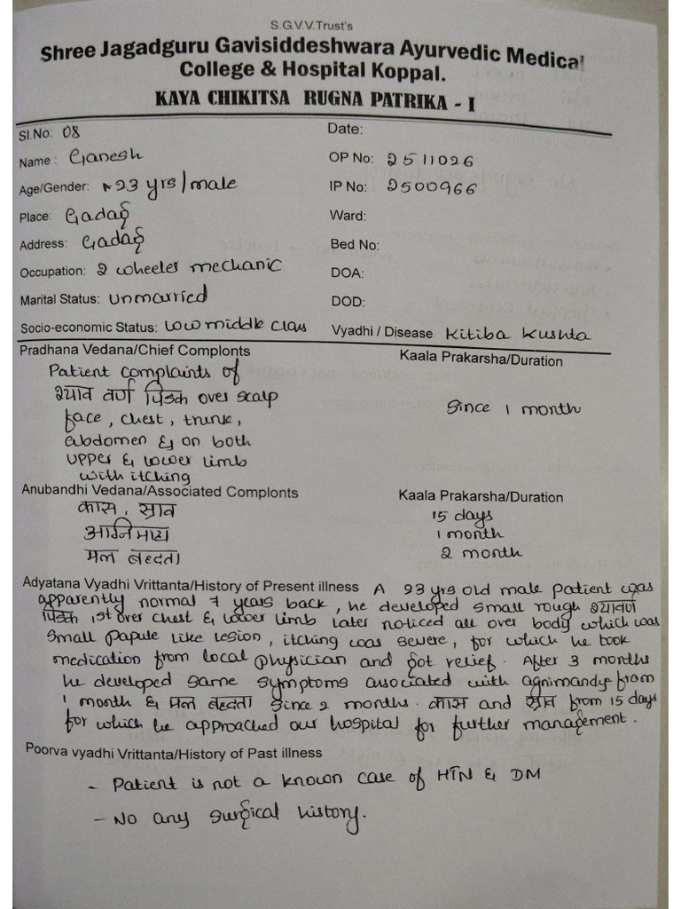 Kitibha Kushta | PDF