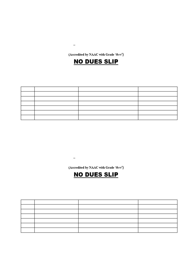 No Dues BCA-4th Sem | PDF