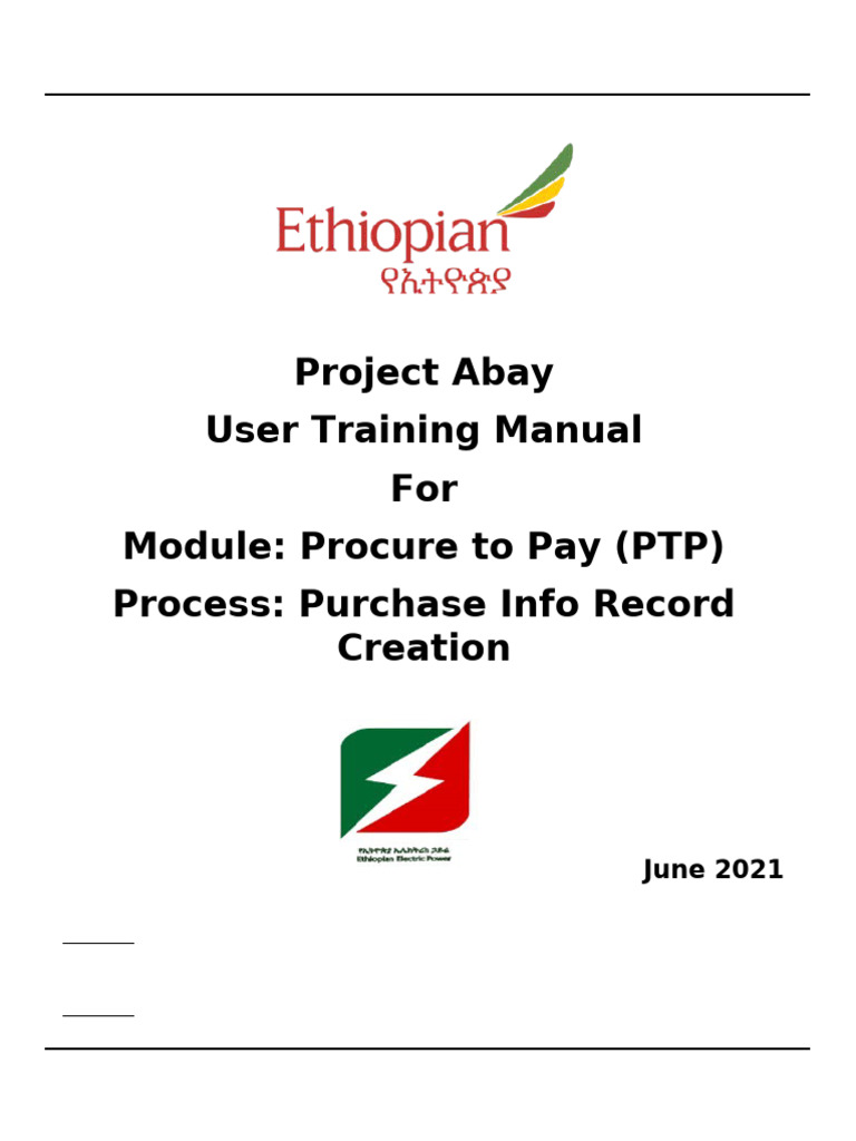 03. SAP_EEP_PTP_Purchase info Record User Manual V2. | PDF | User ...