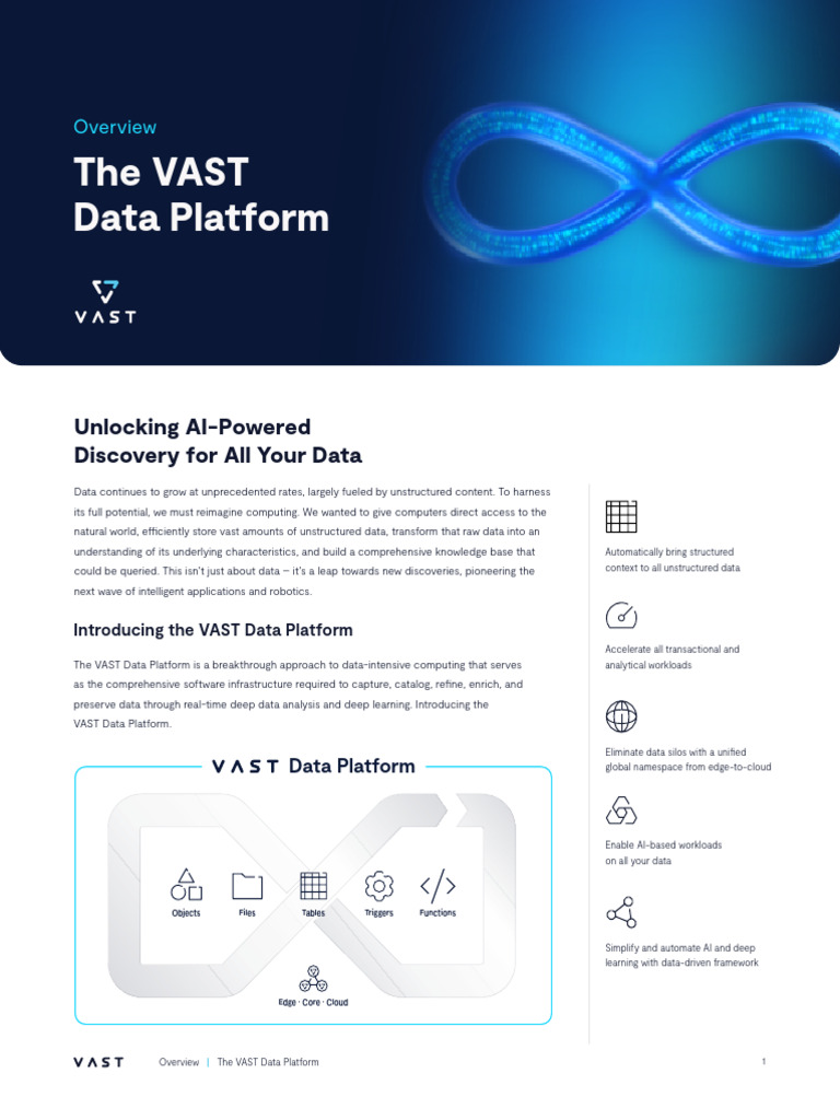 The Vast Data Platform Overview | PDF | Scalability | Data Management