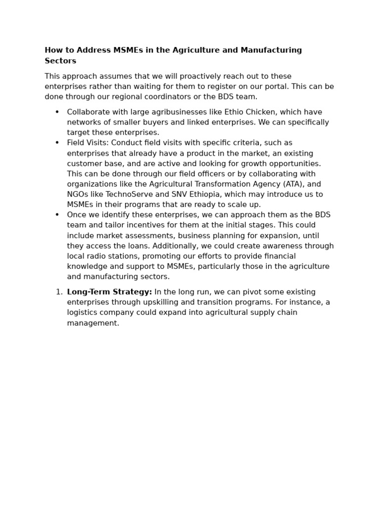 Agriculture and Manufacturing Sectors | PDF