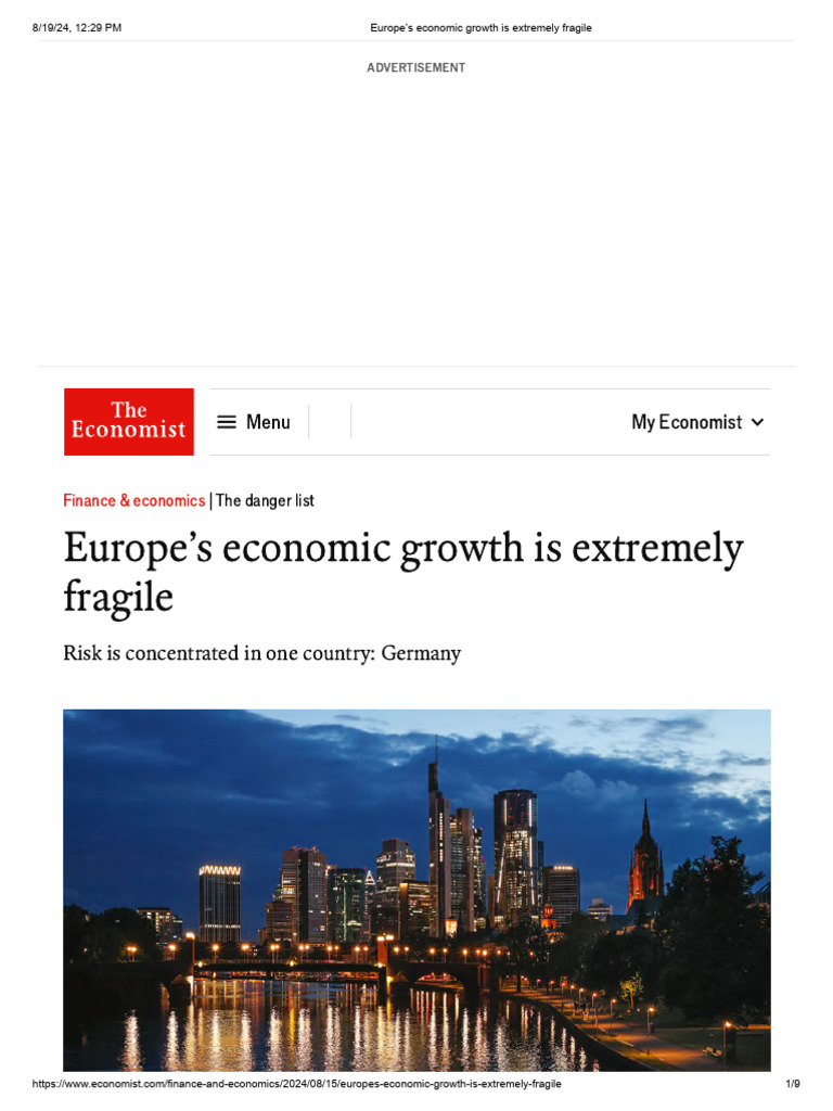 Europe's Economic Growth Is Extremely Fragile | PDF | Economic Growth ...