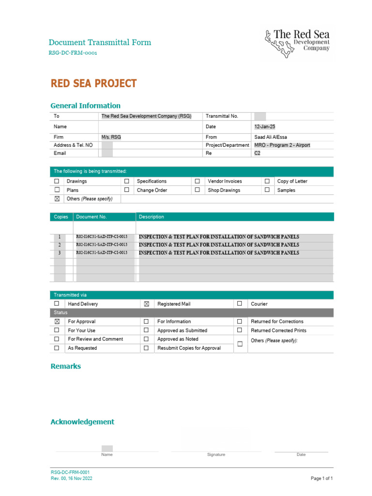 R02 I16c31 Sad Itp Ci 0013 (C2) | PDF | Specification (Technical Standard)