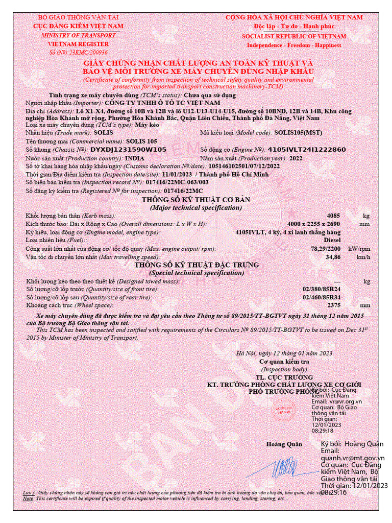 Solis 105 VN CQ | PDF