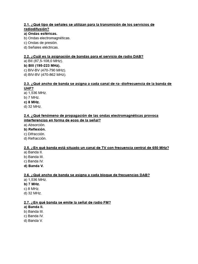 Ejercicios Tema 2 Ict | PDF | Televisión | Modulación
