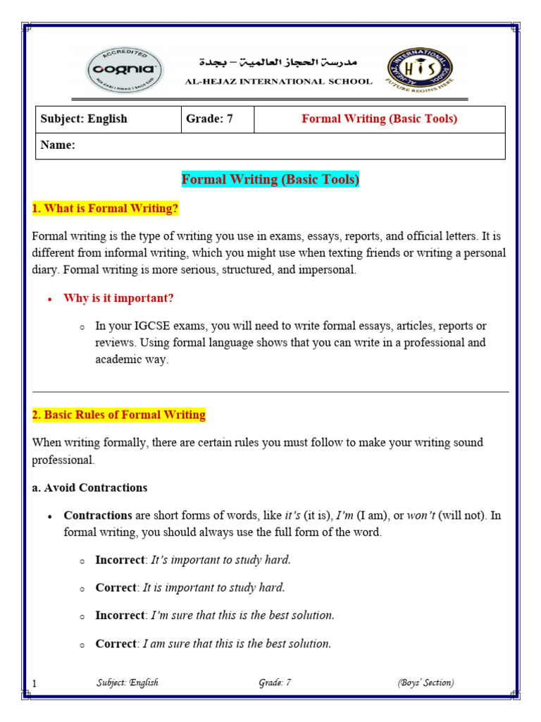 Basic Tools For Formal Writing G.7 | PDF | Junk Food | Writing