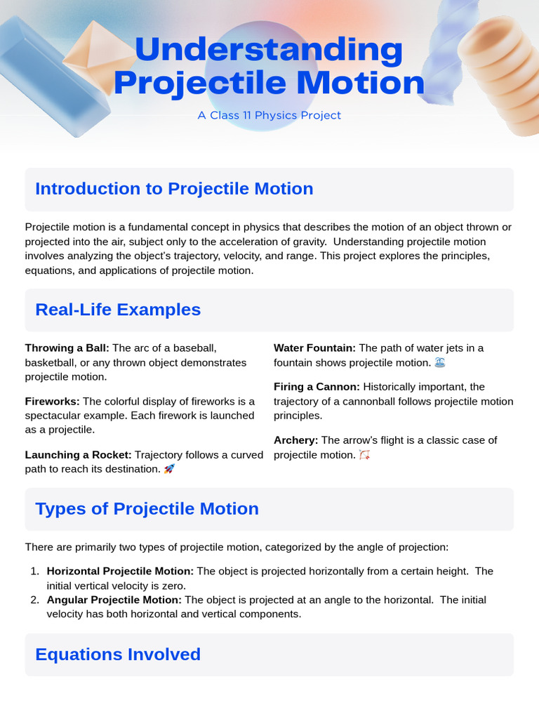Understanding Projectile Motion | PDF | Projectiles | Dynamics (Mechanics)