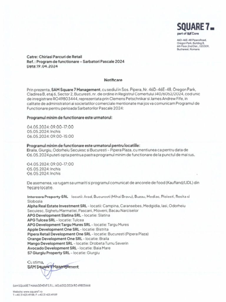 Program Retail Park - Paste 2024 | PDF