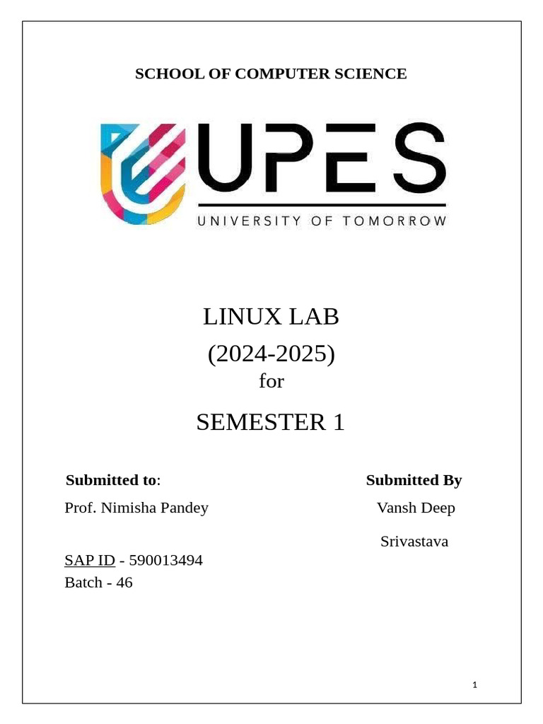 VANSH DEEP SRIVASTAVA (Linux File) | PDF | Computer File | Computer Science