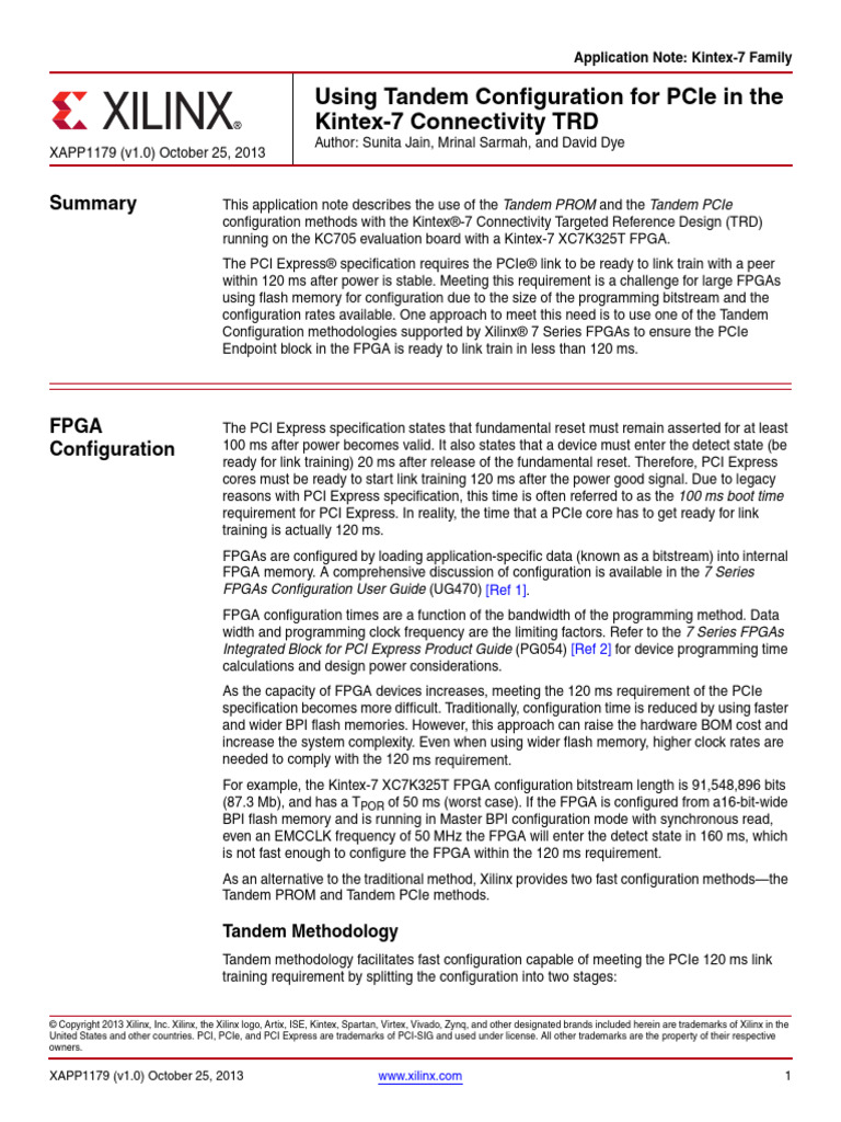 Xapp1179 Tandem Config Pcie | PDF | Field Programmable Gate Array ...