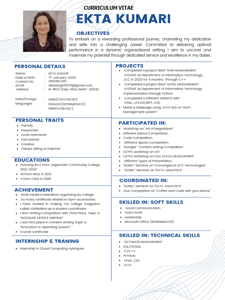 Ekta Resume | PDF | Java (Programming Language) | Software Engineering