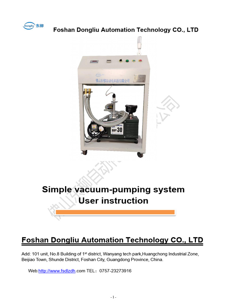 Simple Vacuum Pumping System Guide | PDF | Vacuum | Pump