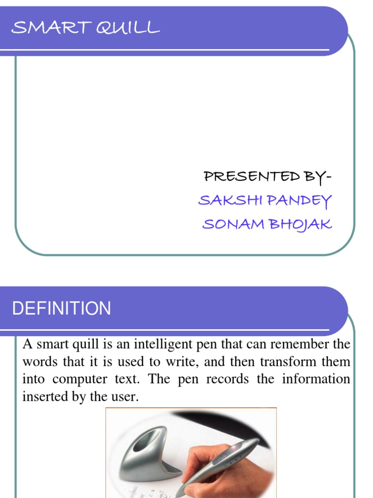Smart Quill | Download Free PDF | Accelerometer | Pen