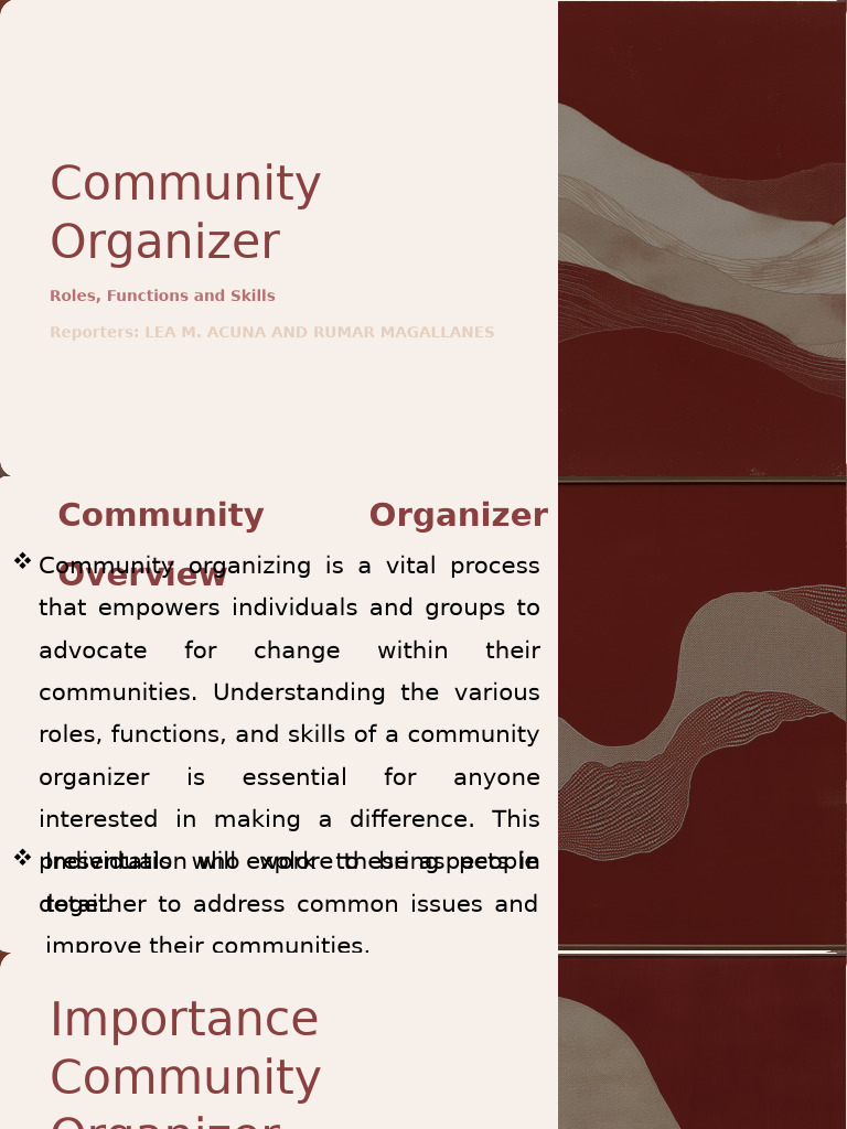 Community Organizer Roles | PDF | Community | Leadership