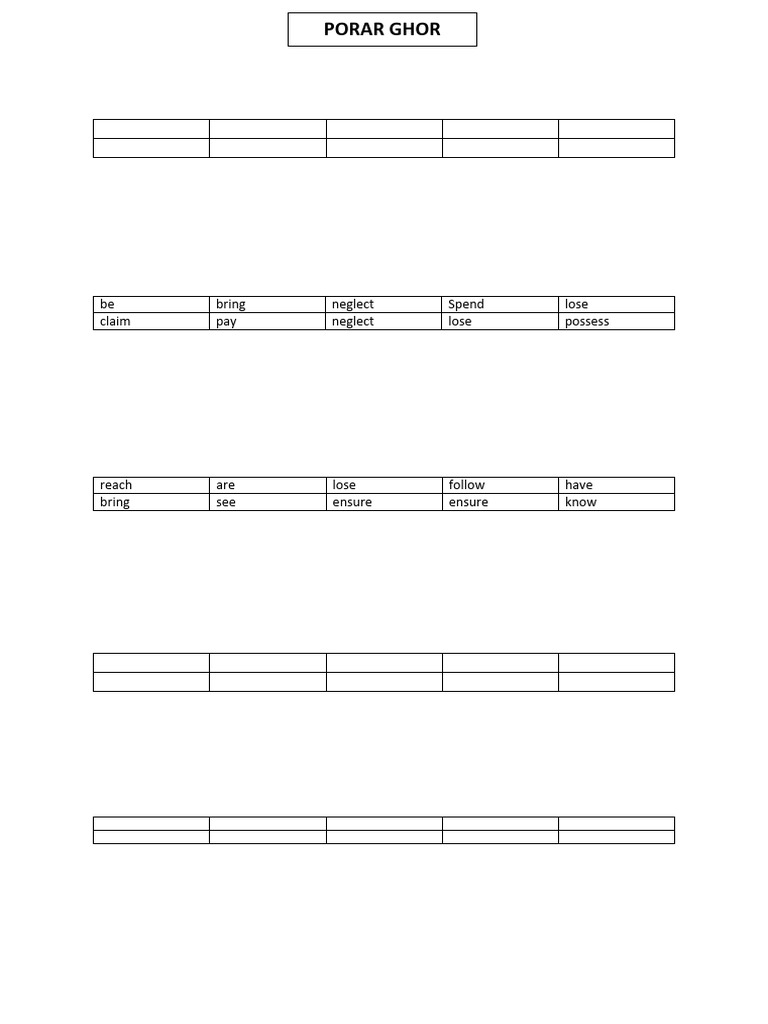 Right Form of Verbs HSC B.Q | PDF | Traffic | Traffic Congestion