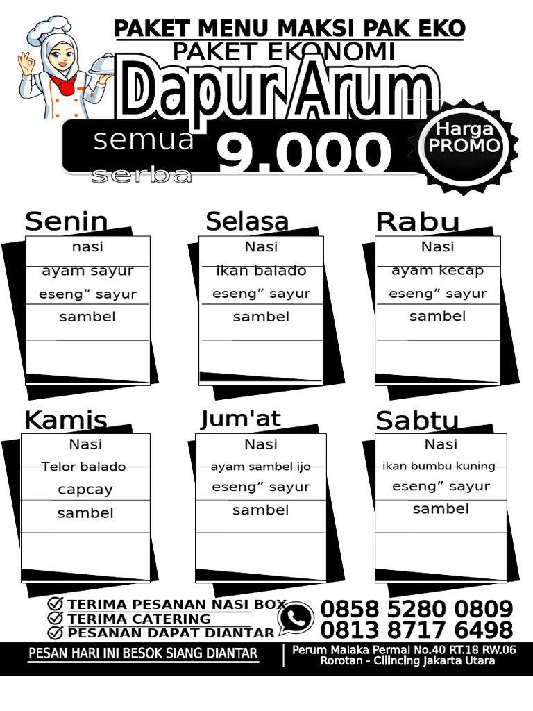 Daftar Menu Nasi Fix | PDF