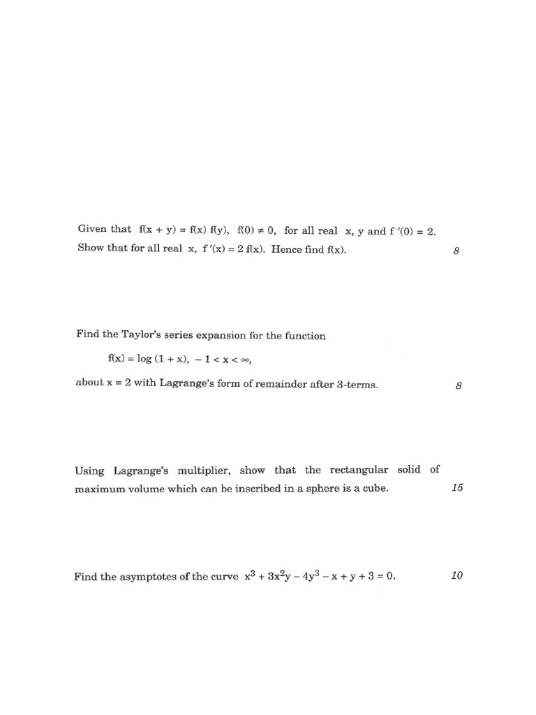 Calculus IFoS 10 Years Calculus Undsolved | PDF
