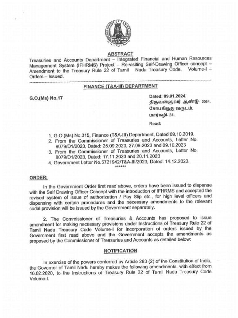 Self Drawing Officer Fin - e - 17 - 2024 | PDF